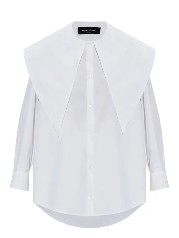 Fabiana Filippi Oversized Collar Shirt - White