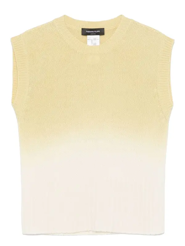 Fabiana Filippi Gradient Vest - Yellow