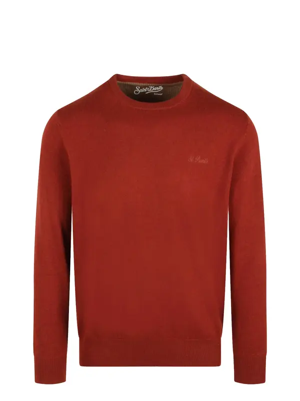 MC2 SAINT BARTH Logo-embroidered Sweater - Red