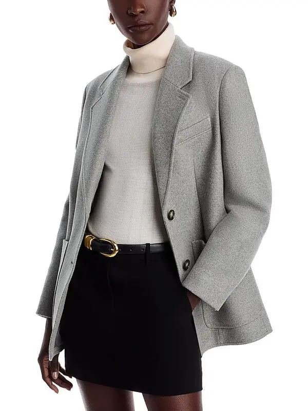 BOSS Jovana Notched Lapel Blazer - Silver