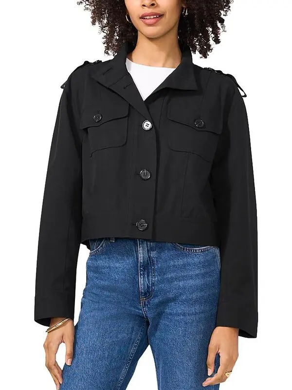 Vince Camuto Cropped Jacket - Rich Black