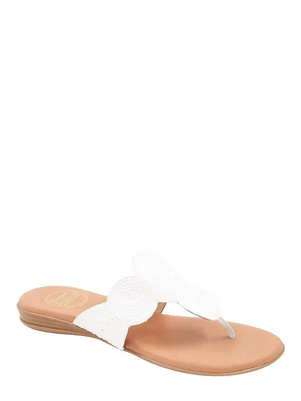 Andre Assous Nikky Slide Sandals - White