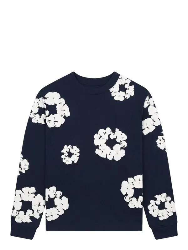 DENIM TEARS Wreath Long Sleeve T-shirt - Blue
