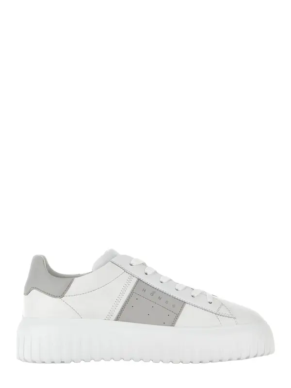 Hogan H-stripes Leather Sneakers - White