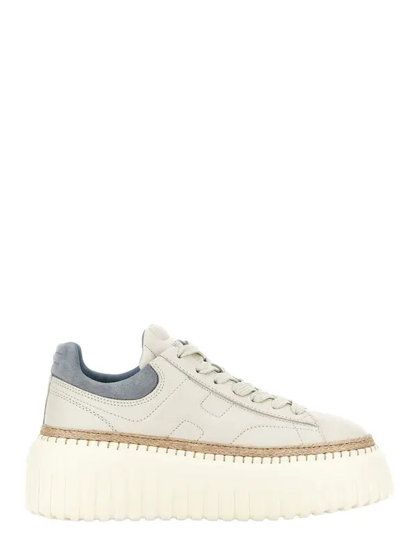 Hogan H-stripes Leather Sneakers - Neutrals