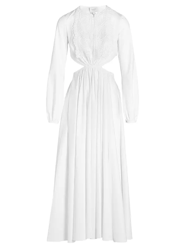 Giambattista Valli Cut-out Poplin Dress - White