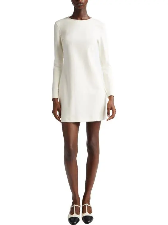 Max Mara Bartolo Long Sleeve Sheath Dress - White