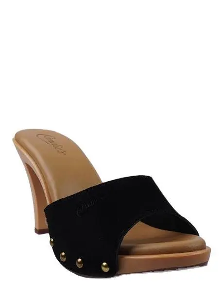 CANDIE'S Emiliana Platform Sandal - Black Suede