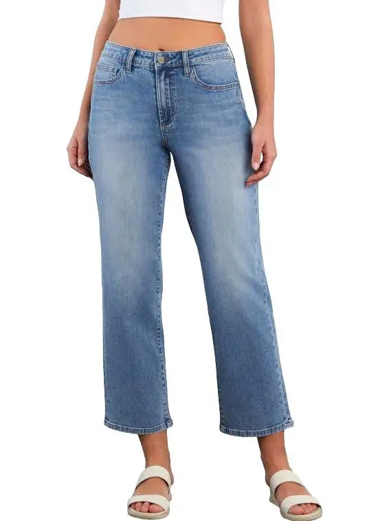 HINT OF BLU Ankle Straight Leg Jeans - Ace Blue