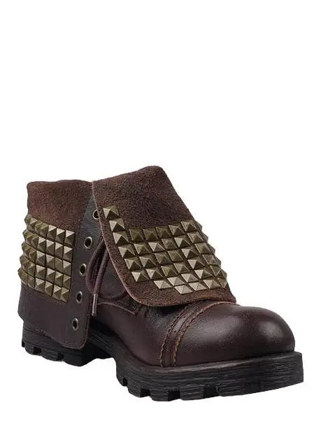 CANDIE'S Sarafina Studded Bootie - Brown Leather