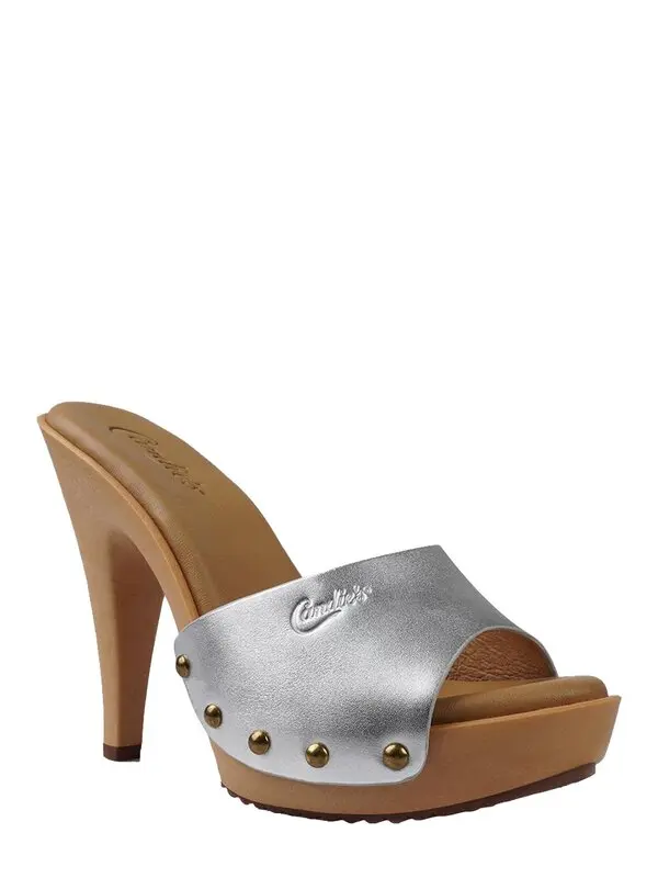 CANDIE'S Viviana Platform Sandal - Silver Leather