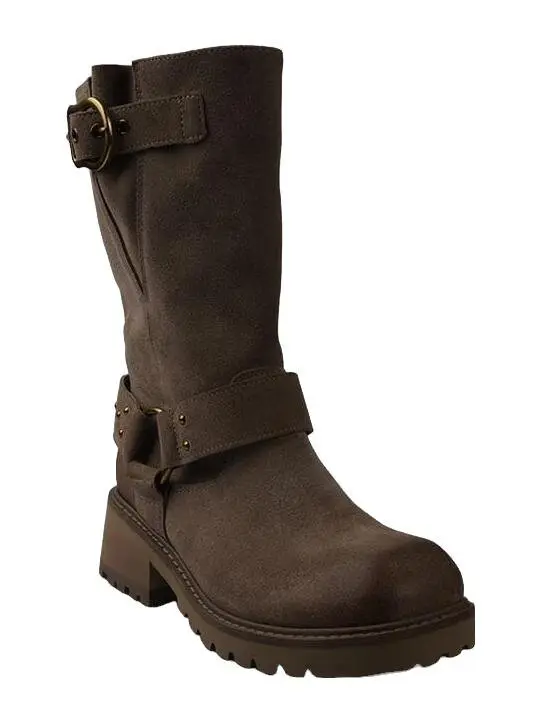 CANDIE'S Knee High Platform Boots - Taupe