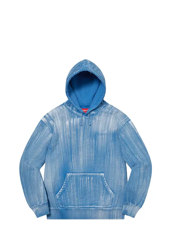 Supreme Brush Stroke Hooded Sweatshirt - Blue