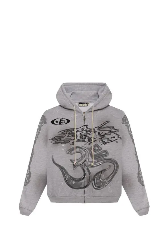 HELLSTAR Zip-up Hoodie - Grey