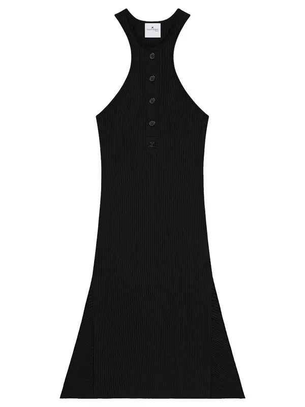 COURREGES Scuba Mini Dress - Black