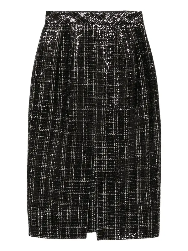 Dice Kayek Sequined Skirt - Black
