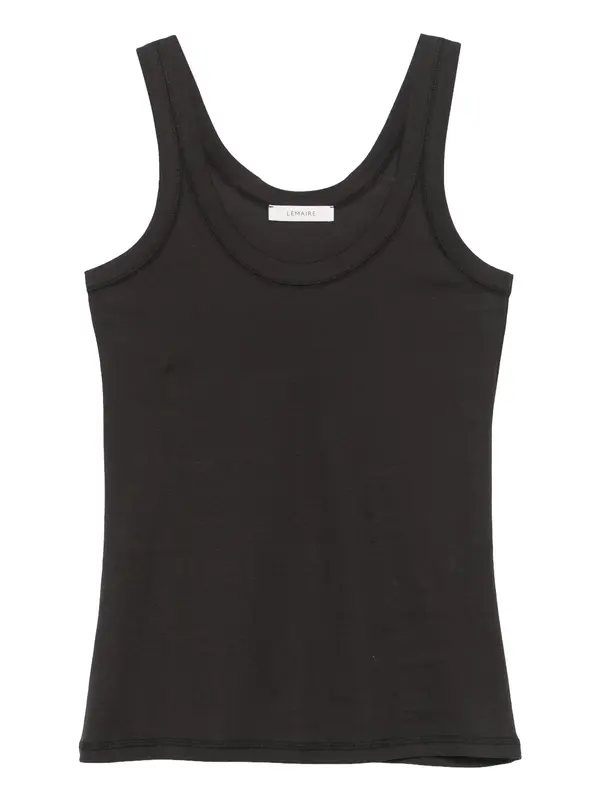 LEMAIRE Cotton Tank Top - Black