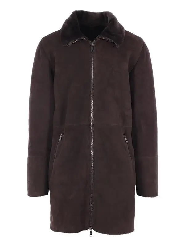 GIORGIO BRATO Shearling Jacket - Brown