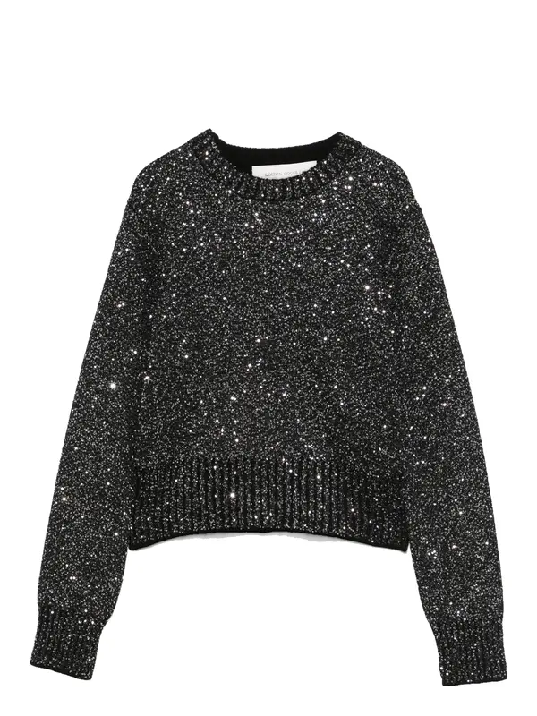 GOLDEN GOOSE Sequinned Sweater - Black