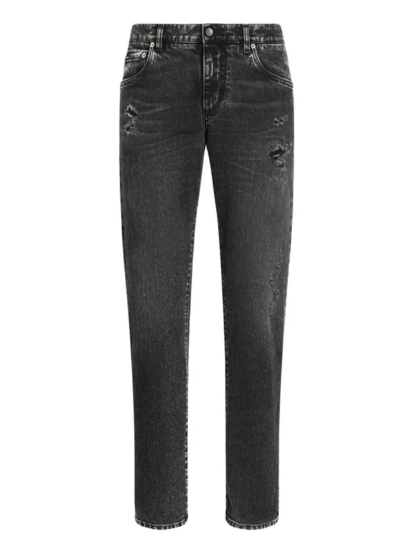 Dolce & Gabbana Distressed-effect Jeans - Black