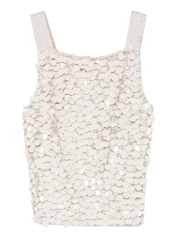 P.a.r.o.s.h Paillette-embellished Top - Neutrals