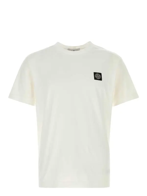 Stone Island Compass-appliqué T-shirt - White
