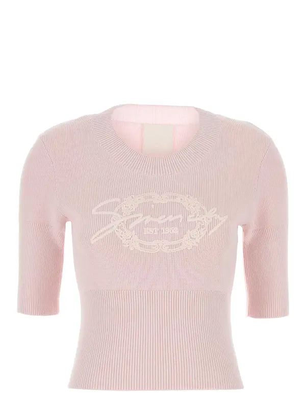 Givenchy Logo-appliqué Top - Pink
