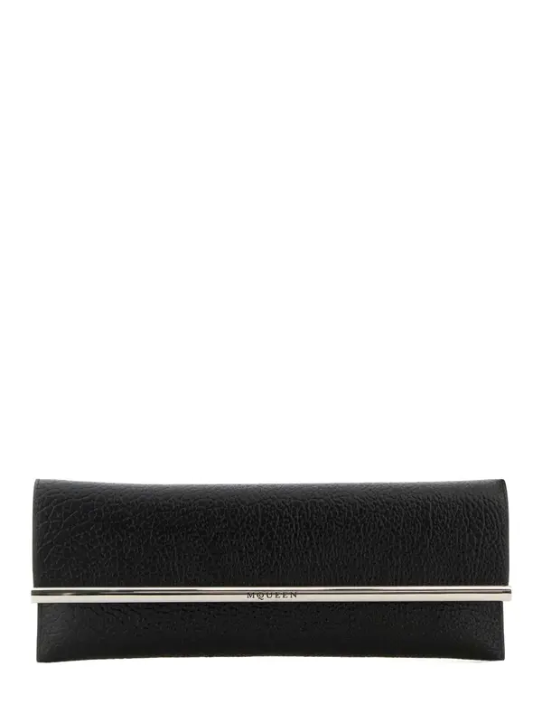 Alexander McQueen Cross B-long Clutch - Black