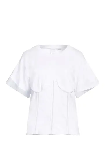 Pinko Cotton Denim T-shirt - White