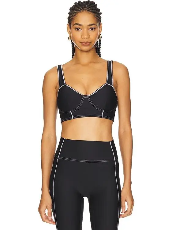 Alo Yoga Airlift Redefine Bra In Black - Black & White