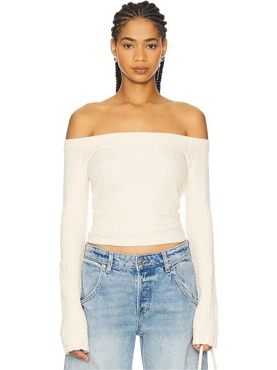 GUIZIO Mia Knit Top - Ivory