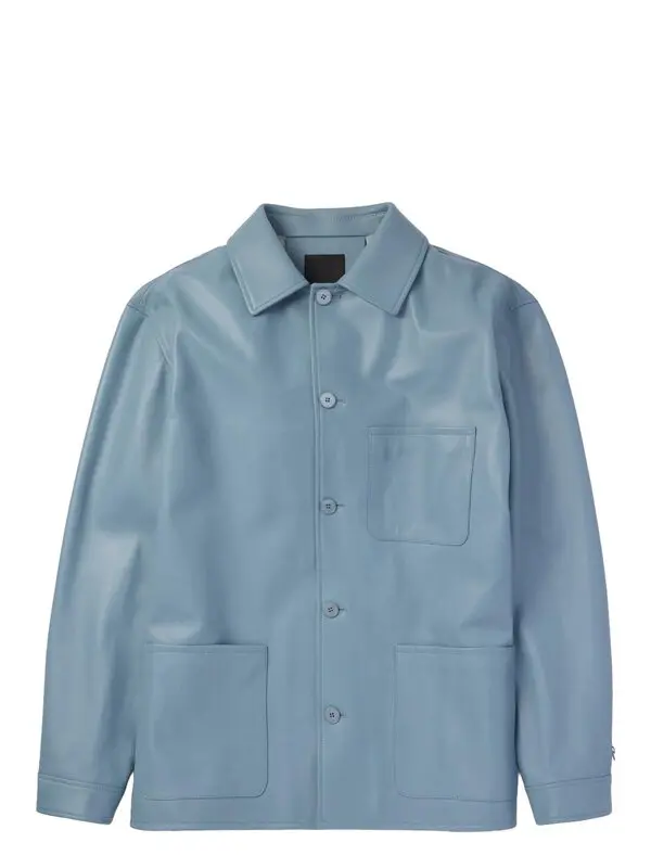 Givenchy Leather Overshirt - Blue