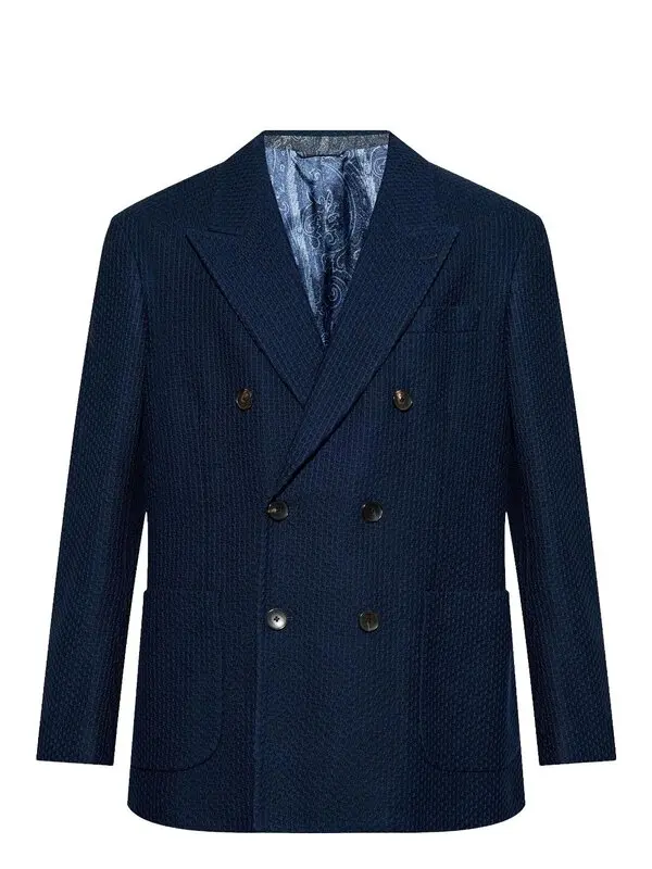 Etro Double-breasted Blazer - Blue