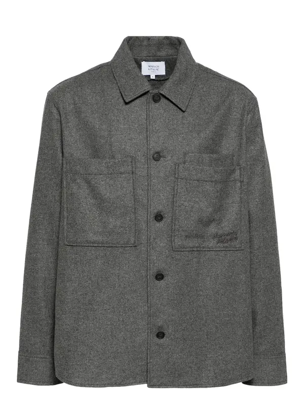 Maison Kitsuné Flannel Shirt Jacket - Grey