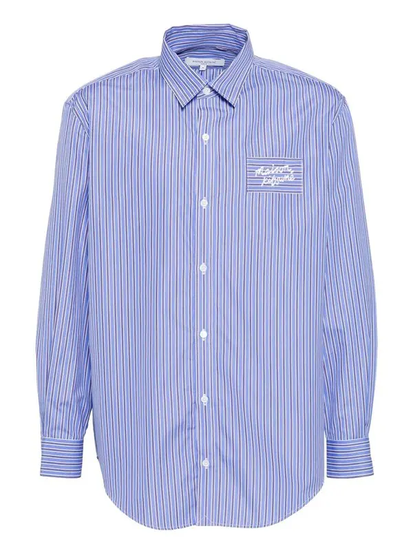Maison Kitsuné Striped Shirt - Blue