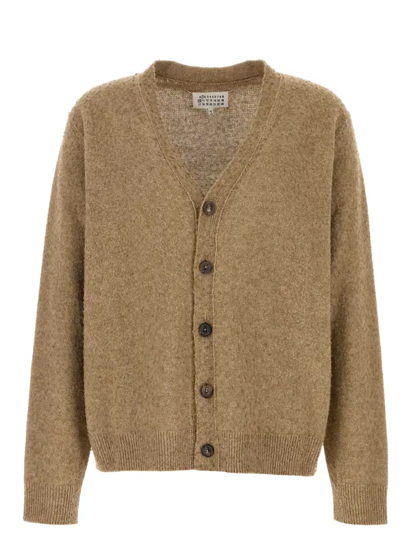 MAISON MARGIELA Mélange-effect Cardigan - Brown