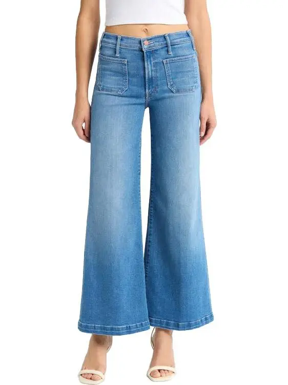 MOTHER Lil' Hustler Roller Patch Pocket Wide Leg Jeans - Piece By Piece