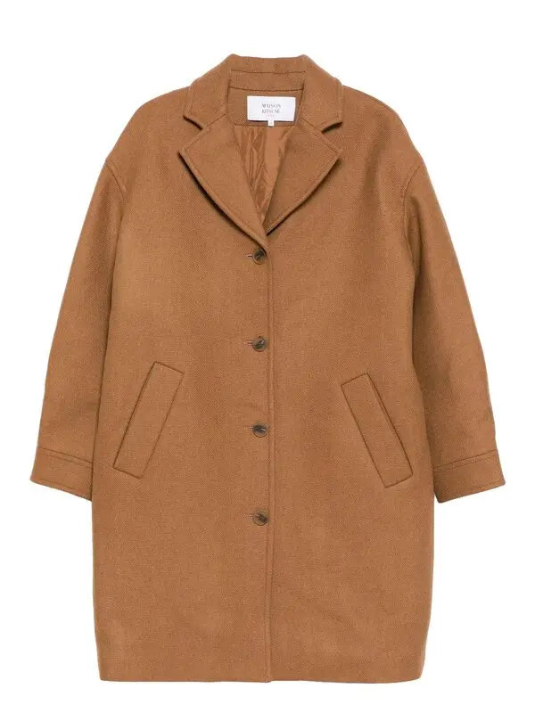 Maison Kitsuné Wool Coat - Neutrals