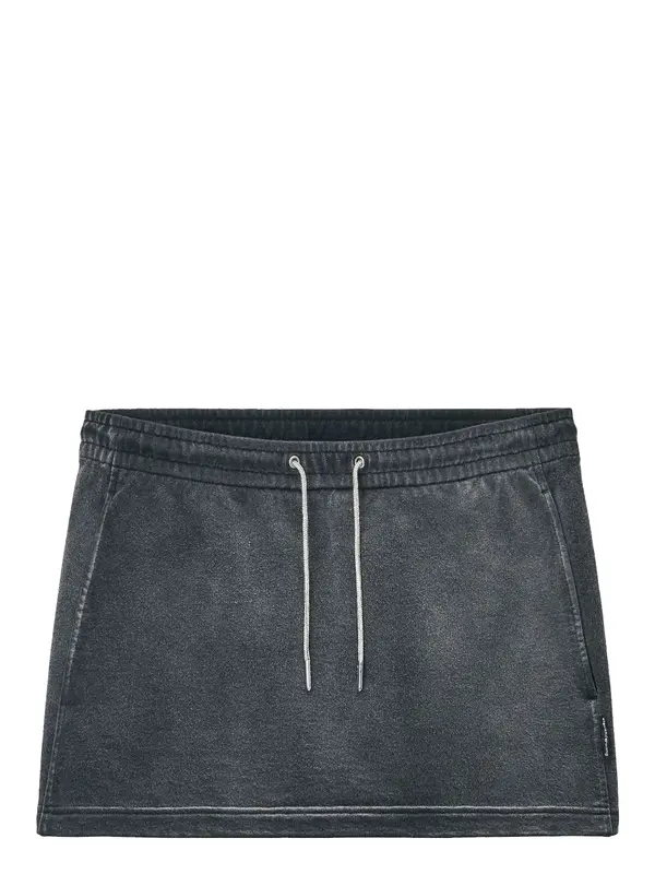 Alexander Wang Drawstring-waist Mini Skirt - Grey