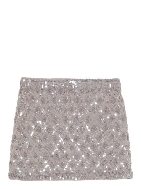 P.a.r.o.s.h Sequinned Mini Skirt - Neutrals