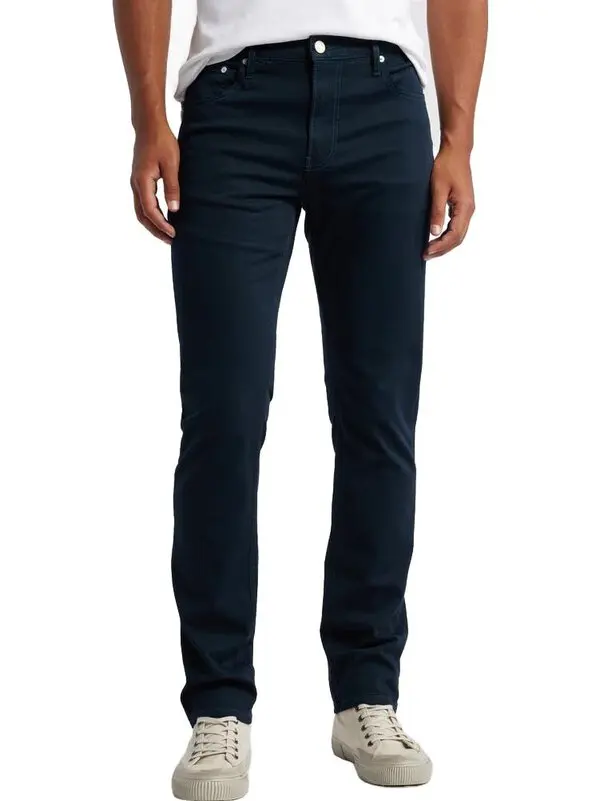 FRAME Modern Straight-leg Twill Pants - Dark Navy