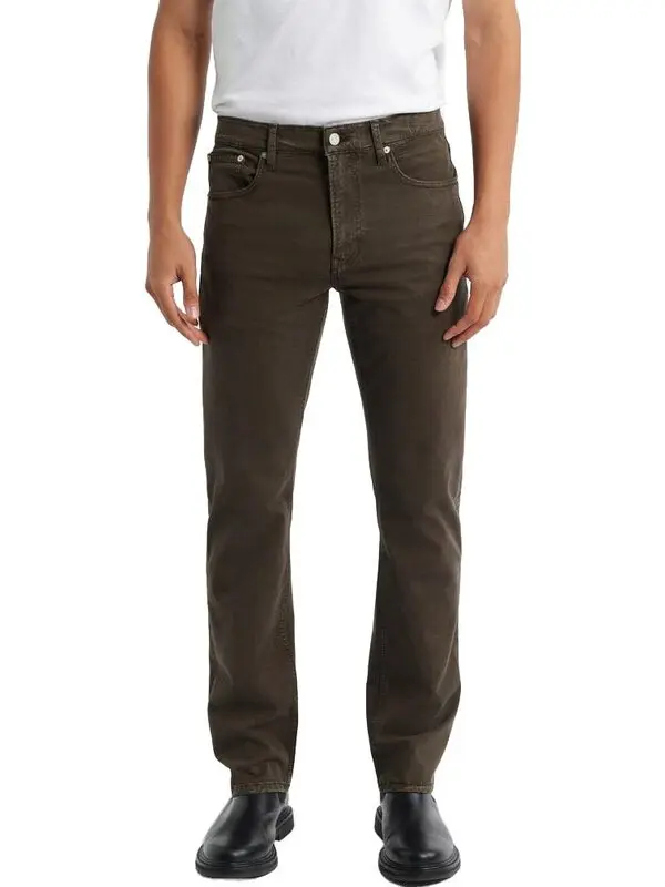 FRAME Modern Straight-leg Twill Pants - Mocha