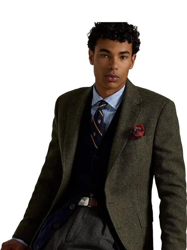 Ralph Lauren Polo Tailored Herringbone Sport Coat - Loden Multi