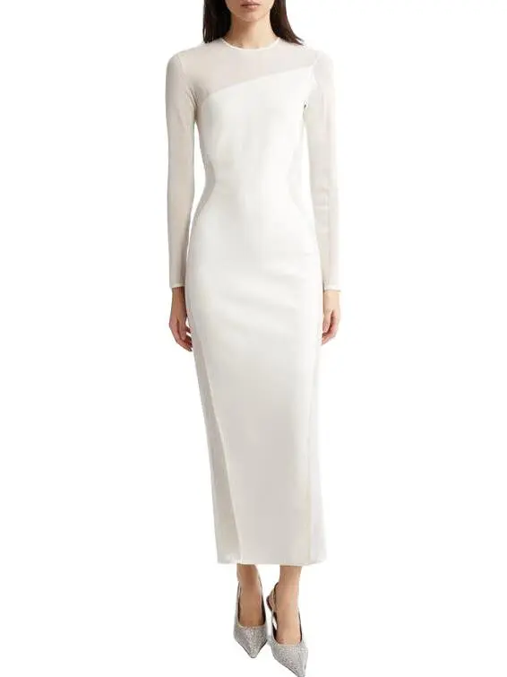 Stella McCartney Long Sleeve Compact Knit Dress - Pure White