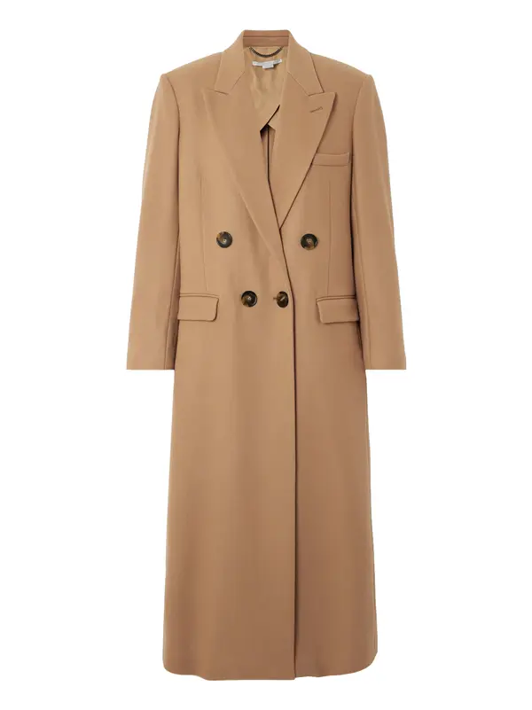 Stella McCartney Oversized Double-breasted Wool Coat - Brown