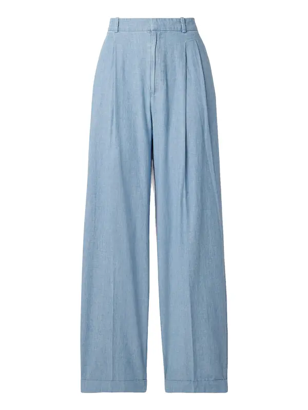 Polo Ralph Lauren Pleated Wide-leg Pants - Blue