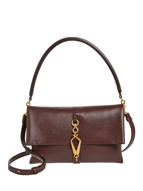 TOD'S Mini Leather Shoulder Bag - Kraft Chiaro