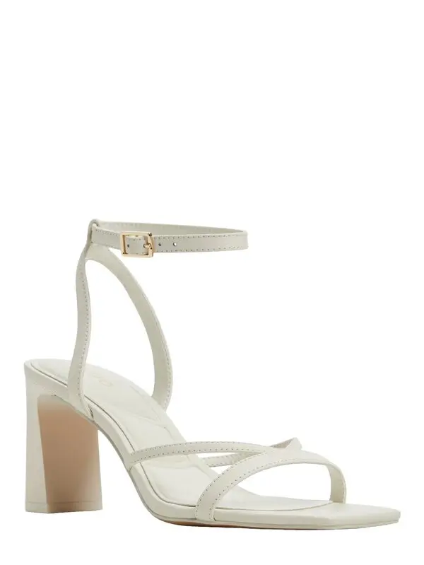 Aldo Stellare Ankle Strap Sandal - White/ Bone