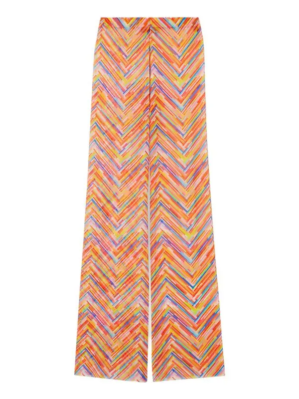 Missoni Mare Printed Stretch-tulle Slim-leg Pants - Multi