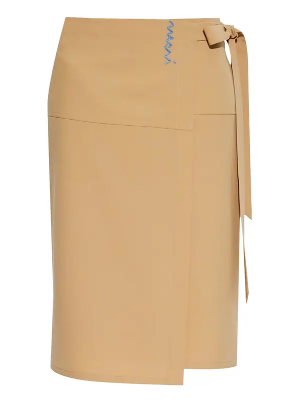 Marni Wrap Tie Skirt - Neutrals
